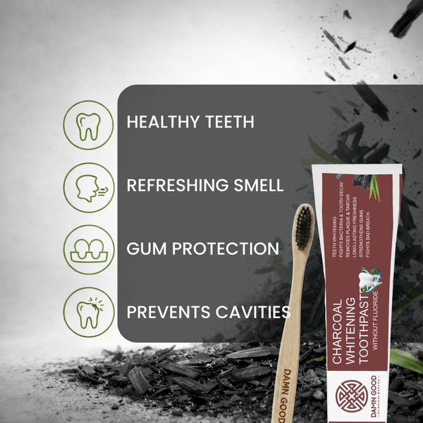 DamnGood Charcoal Herbal Tooth Paste For Teeth Whitening – Mridul ...