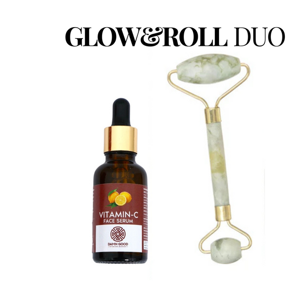 Glow & Roll Duo || Vitamin C Serum & Face Roller