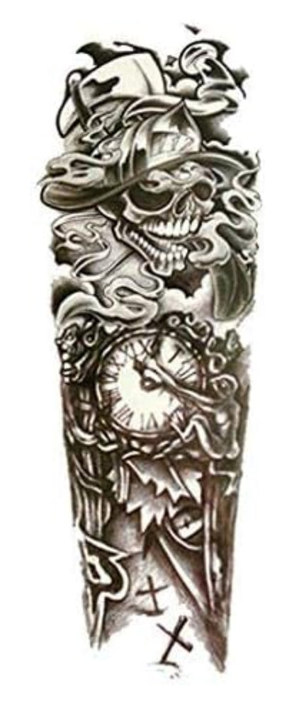 Full Arm Hand Temporary Tattoo For Men Girls Women Sticker Size 48x17C